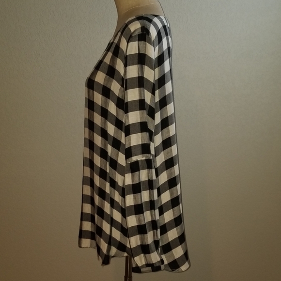 LOFT | Tops | Loft Buffalo Checked Button Back Blouse | Poshmark